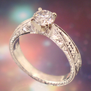 Ring Egyptian Filigree Engagement Ring